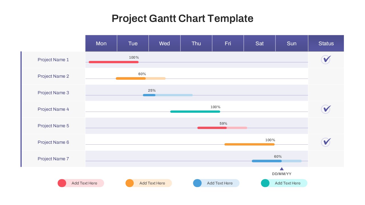 Project Gantt Chart Template PowerPoint and Google Slides - Winslides